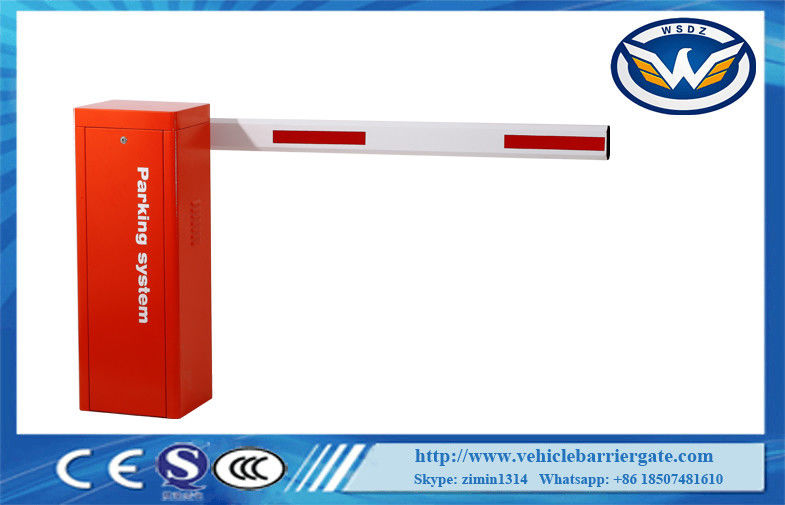 LED Light Arm Heavy Duty AC Motor Security Boom Gate For Parking Lot System