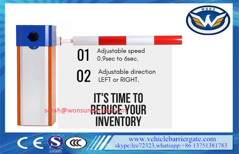 Round Arm Toll Barrier Gate , 0.9 Sec 4 Meters Electric Barrier Gate System