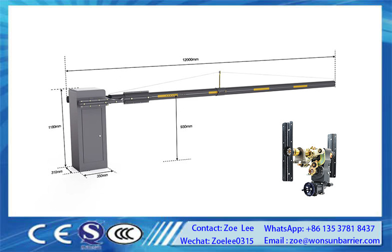 Max 12m Parking Barrier Gate Heavy Duty Used In Railways Mines Ports ...