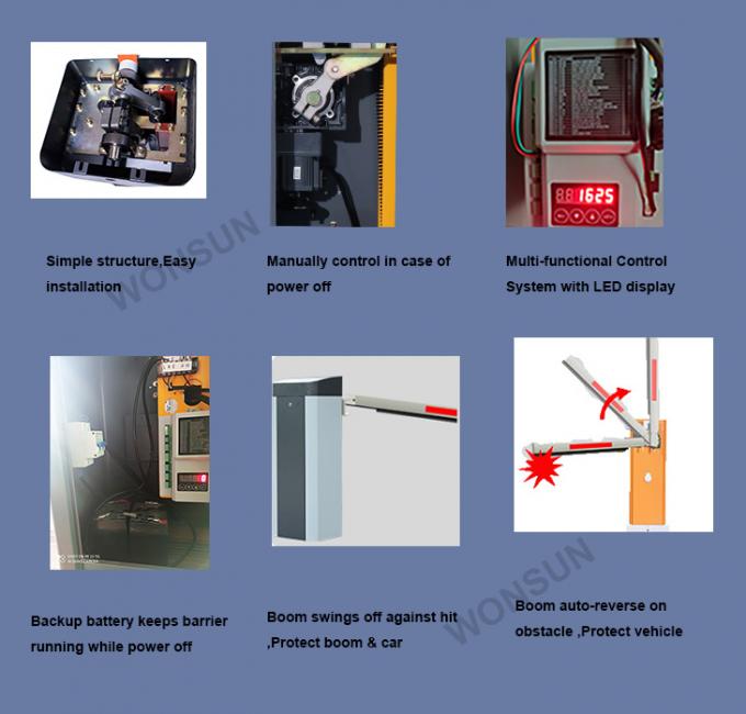 IP55 Waterproof Automatic flashing Parking Barrier Gate System