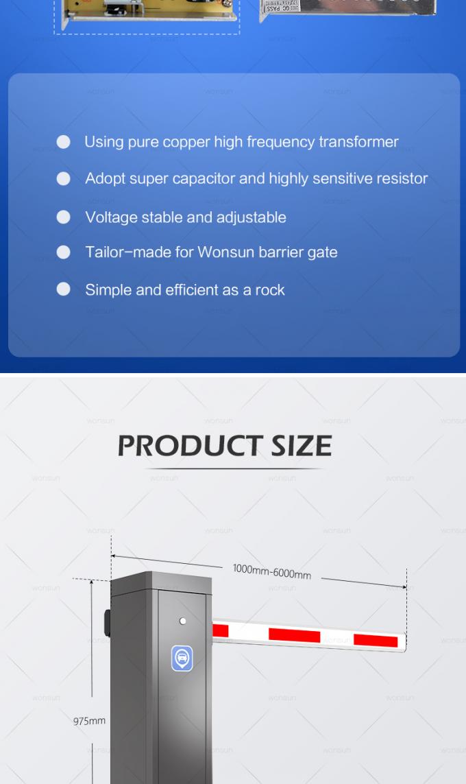 Self Locking Automatic Vehicle Barrier Non Spring Intelligent Parking ...