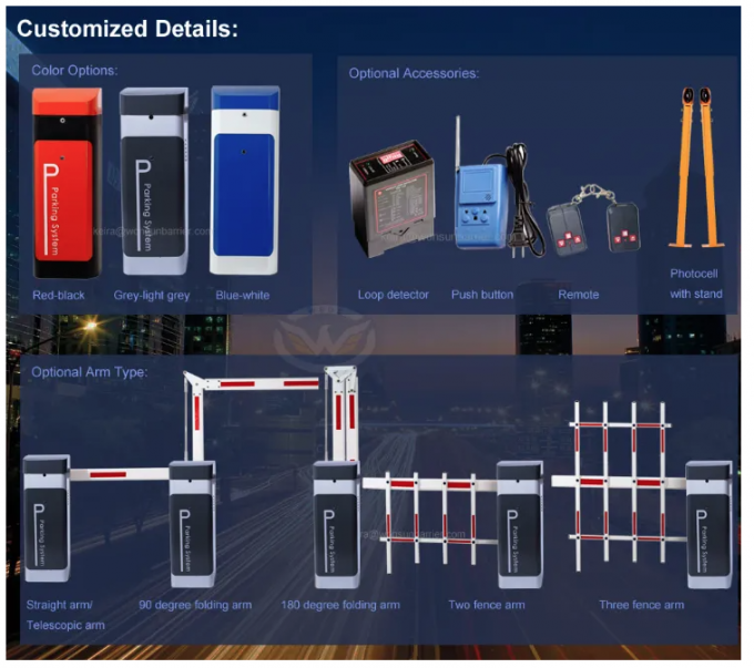 Curved Arm Car Park Barrier Gate