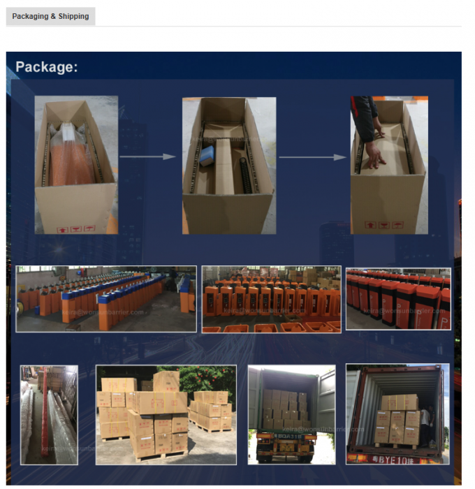 Vehicle Access Automatic Boom Barrier Gate Heavy Duty With DC Motor ...